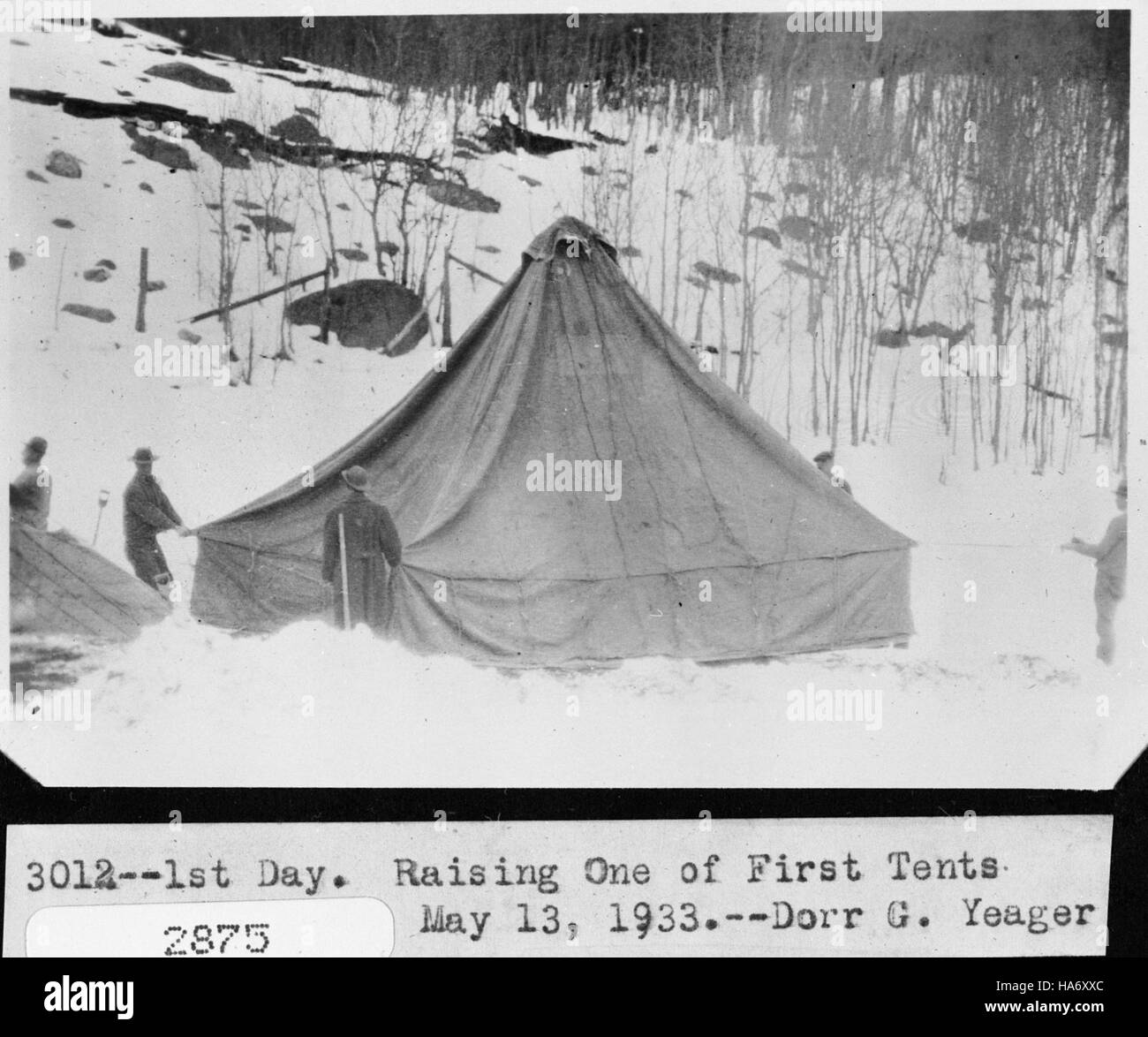This historic image depicts the early days of the Civilian Conservation ...