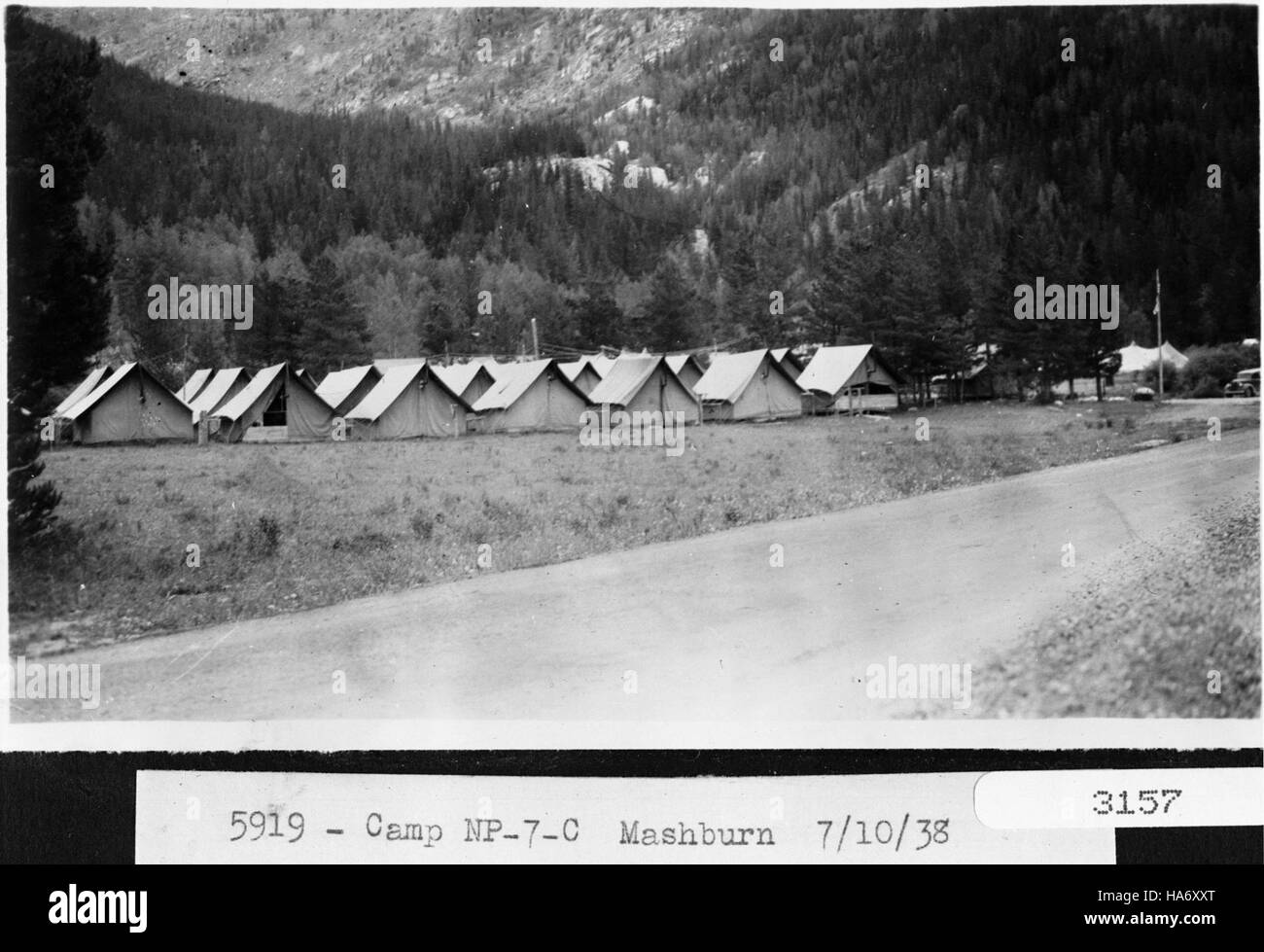 A historical photo from Camp NP-7-C, a Civilian Conservation Corps (CCC ...