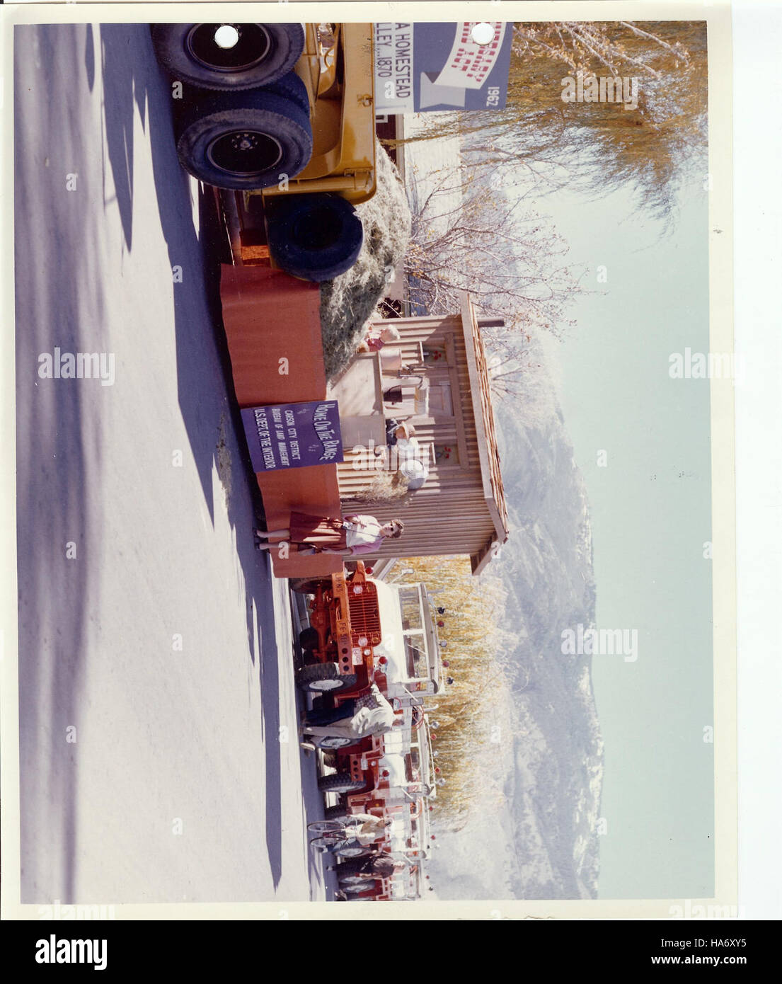 A historic image of the 1962 Home on the Range float, representing the ...