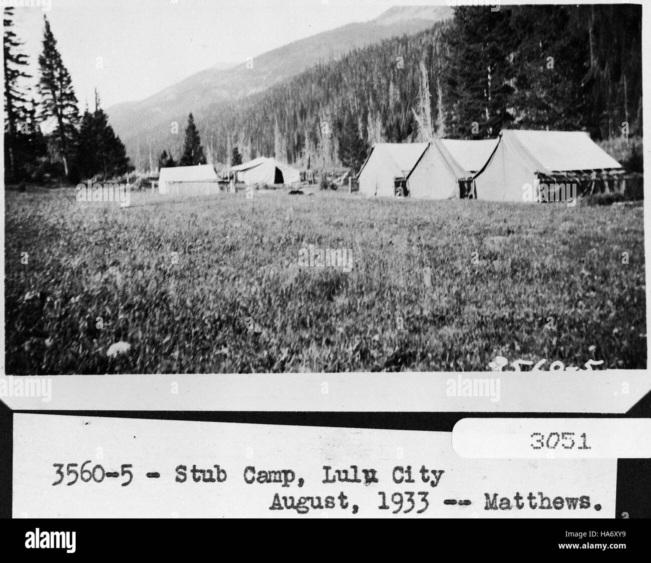 This image depicts the 'Stub Camp, Lulu City' from a historical ...