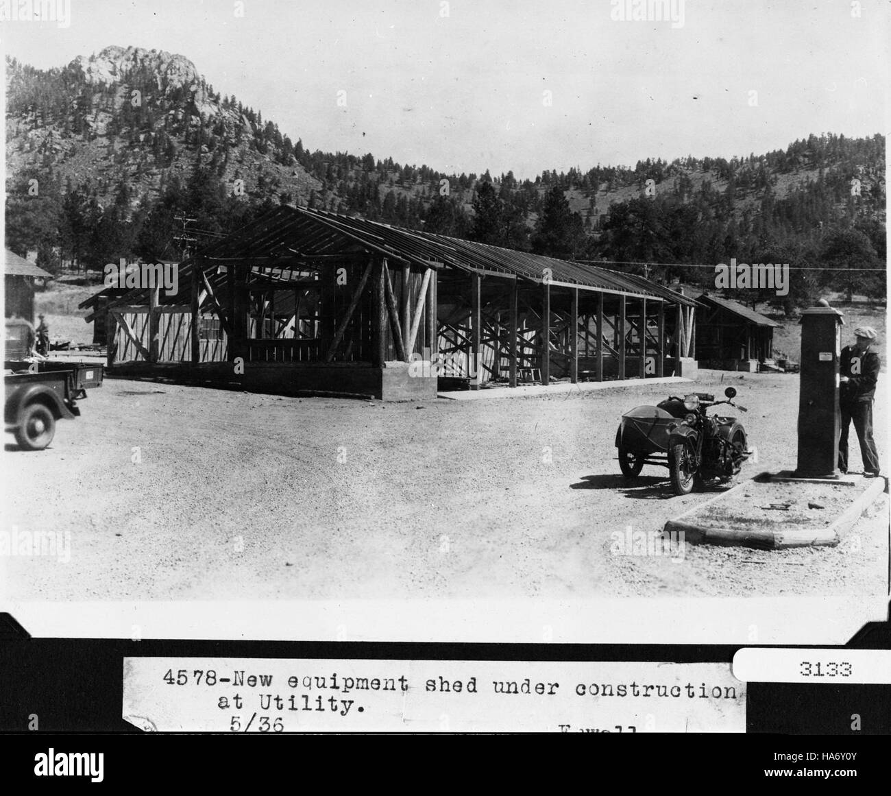 Public park utility building Black and White Stock Photos & Images - Alamy