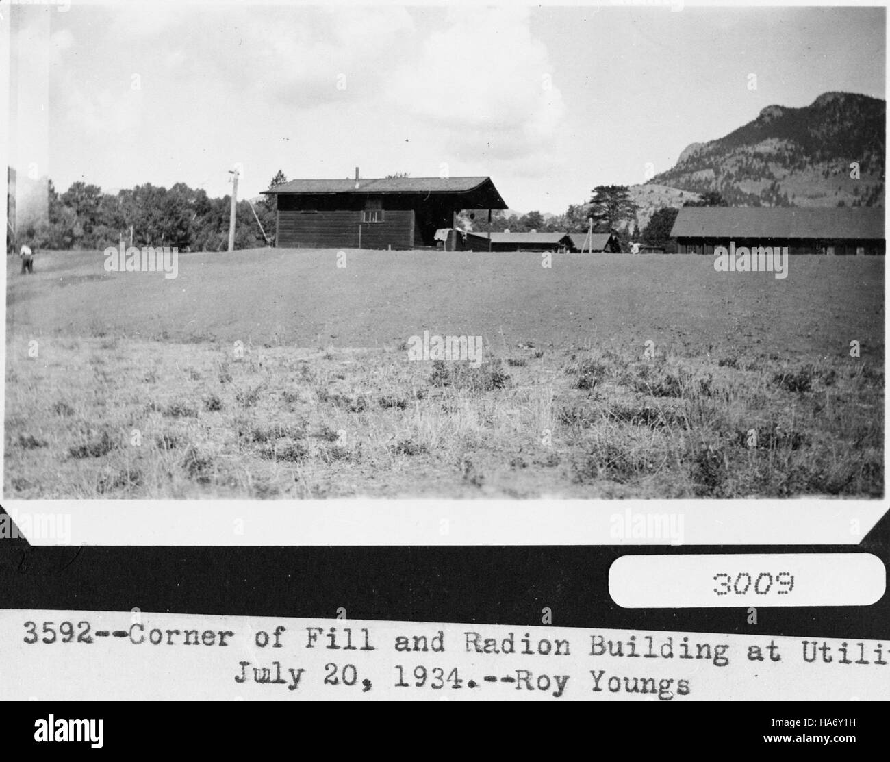 The image captures a historical view of a utility area at a Civilian ...