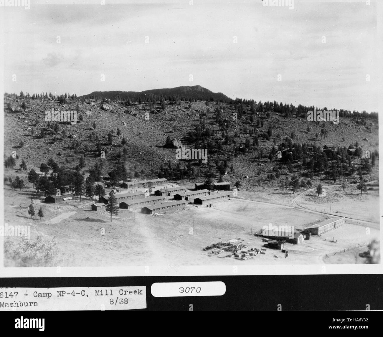 An image of a historic camp from the Civilian Conservation Corps (CCC ...
