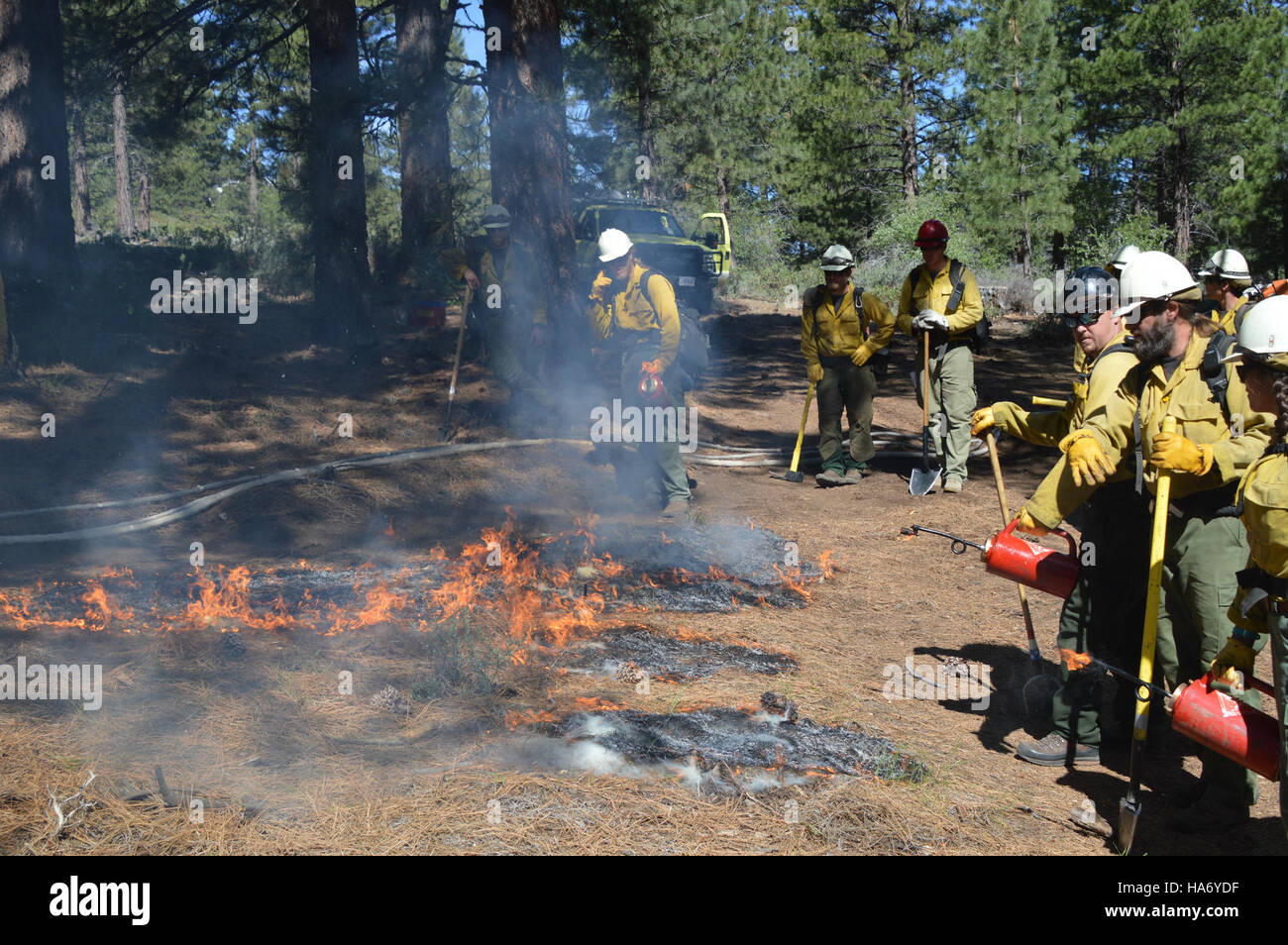 A test fire conducted by the Bureau of Land Management (BLM) in Nevada ...
