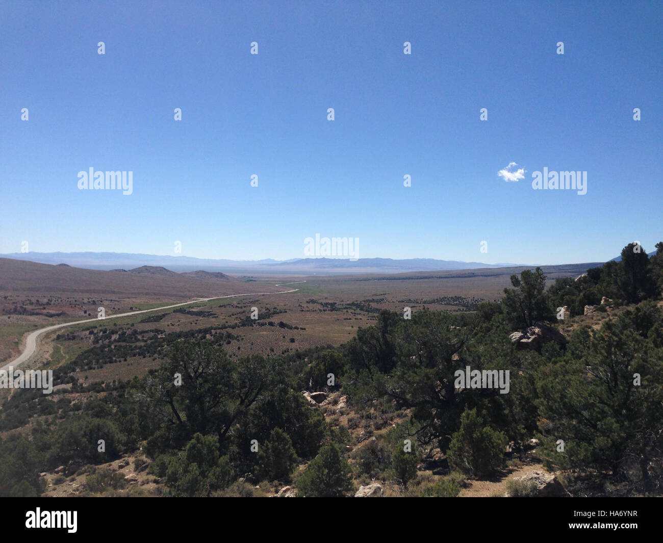 This image shows a scenic view from a trail in a national park managed ...