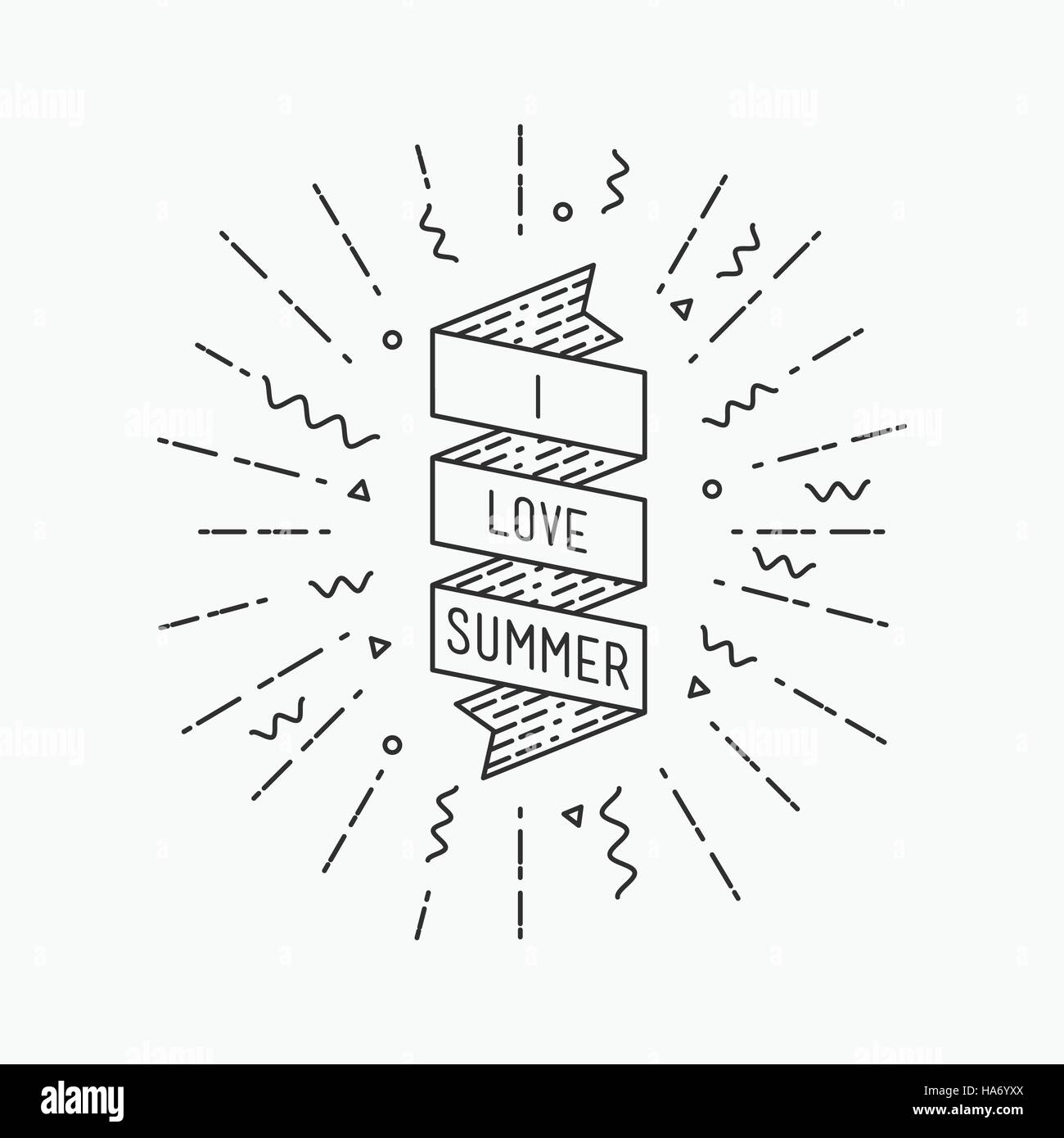 I Love Summer Inspirational Vector Illustration Stock Vector Image And Art Alamy