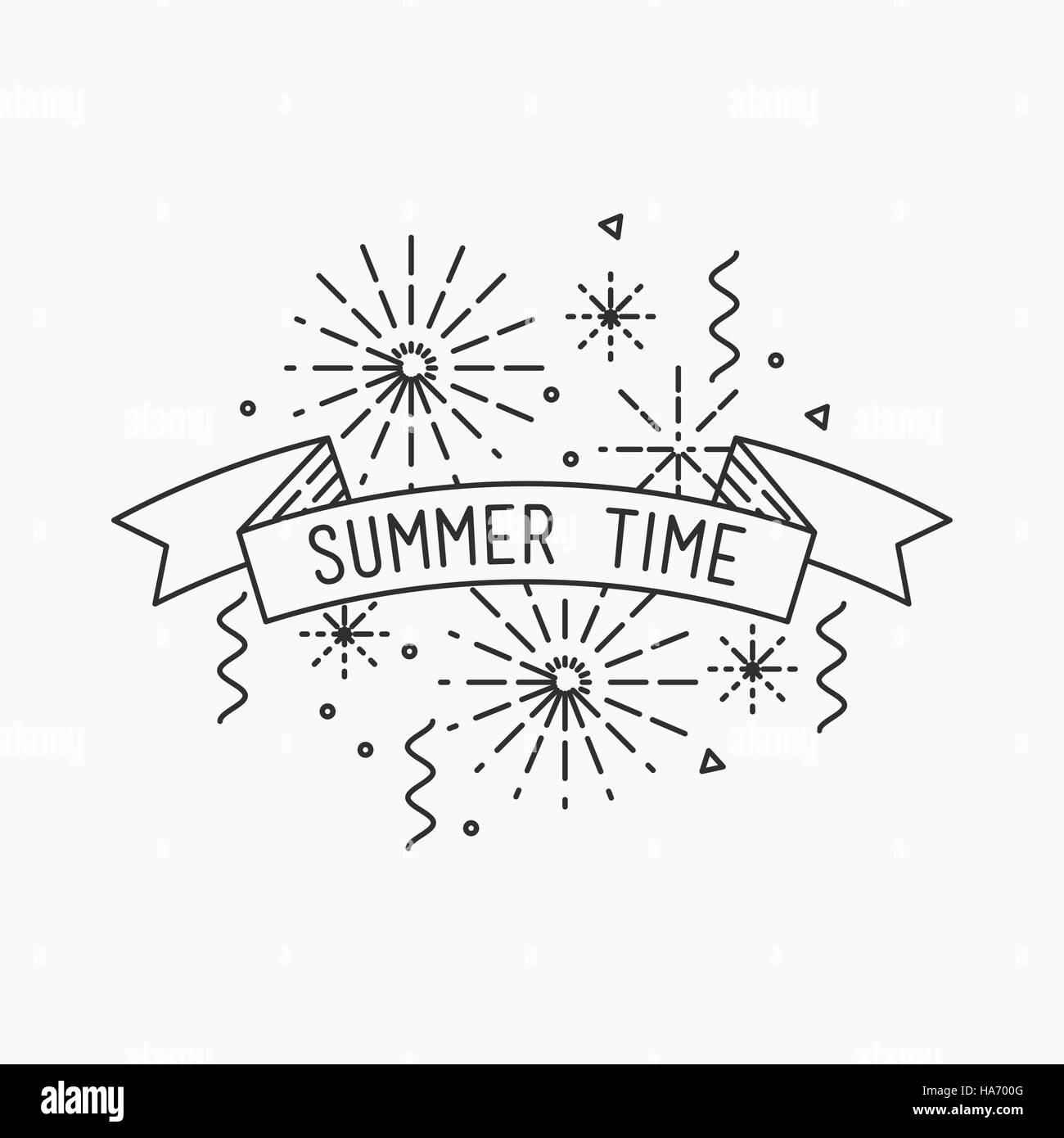 Summer time. Inspirational vector illustration Stock Vector Image & Art ...