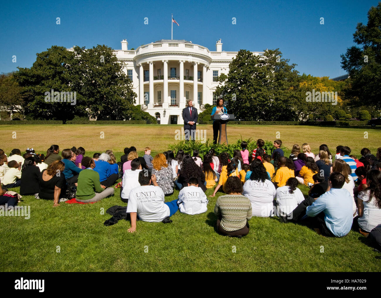 First Lady Michelle Obama, USDA Secretary Tom Vilsack, and other ...