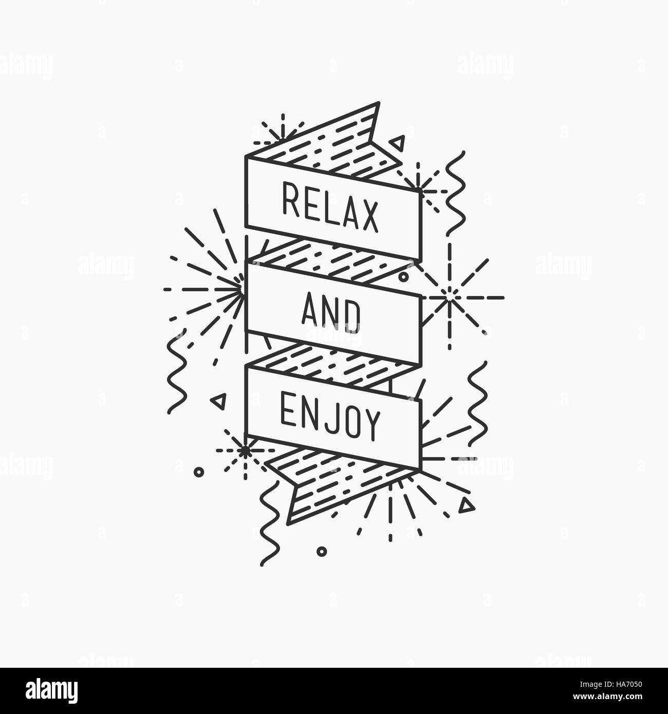 relax and enjoy. Inspirational vector summer illustration Stock Vector ...