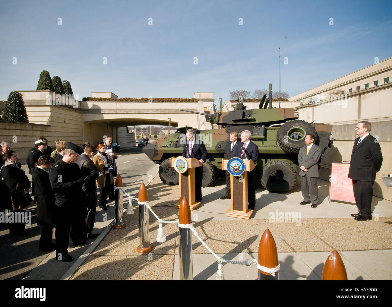 This image captures an event at the Pentagon in Washington, DC, where ...