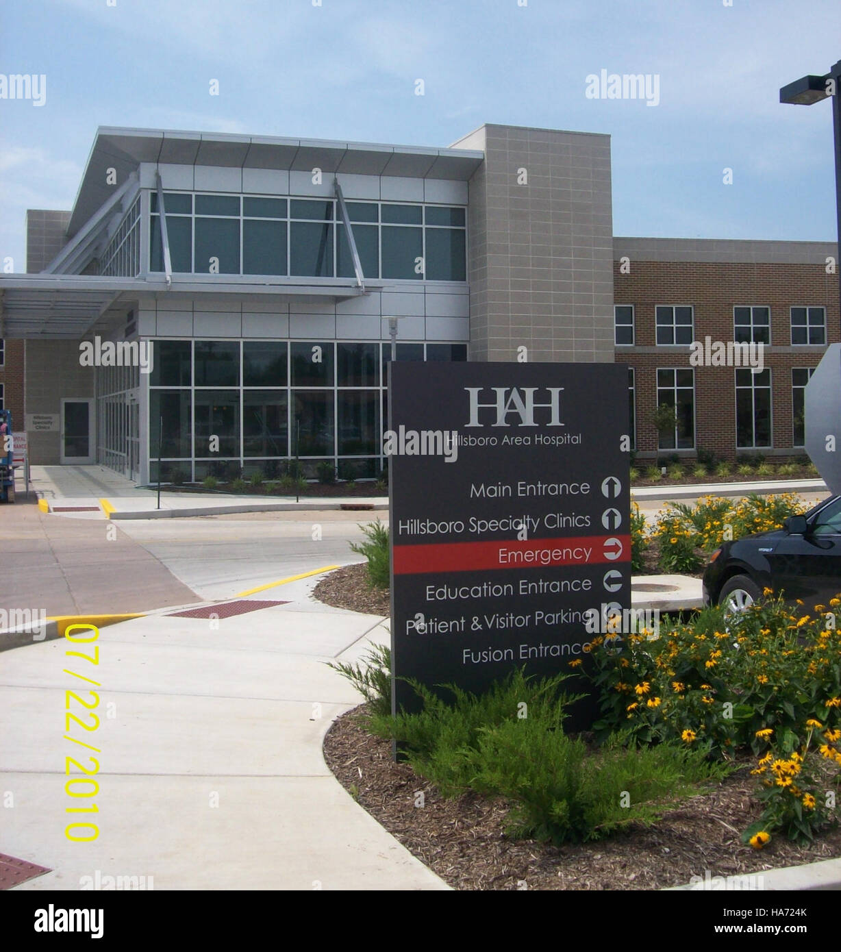 This image shows a directional sign at HAH (National Park), aiding ...