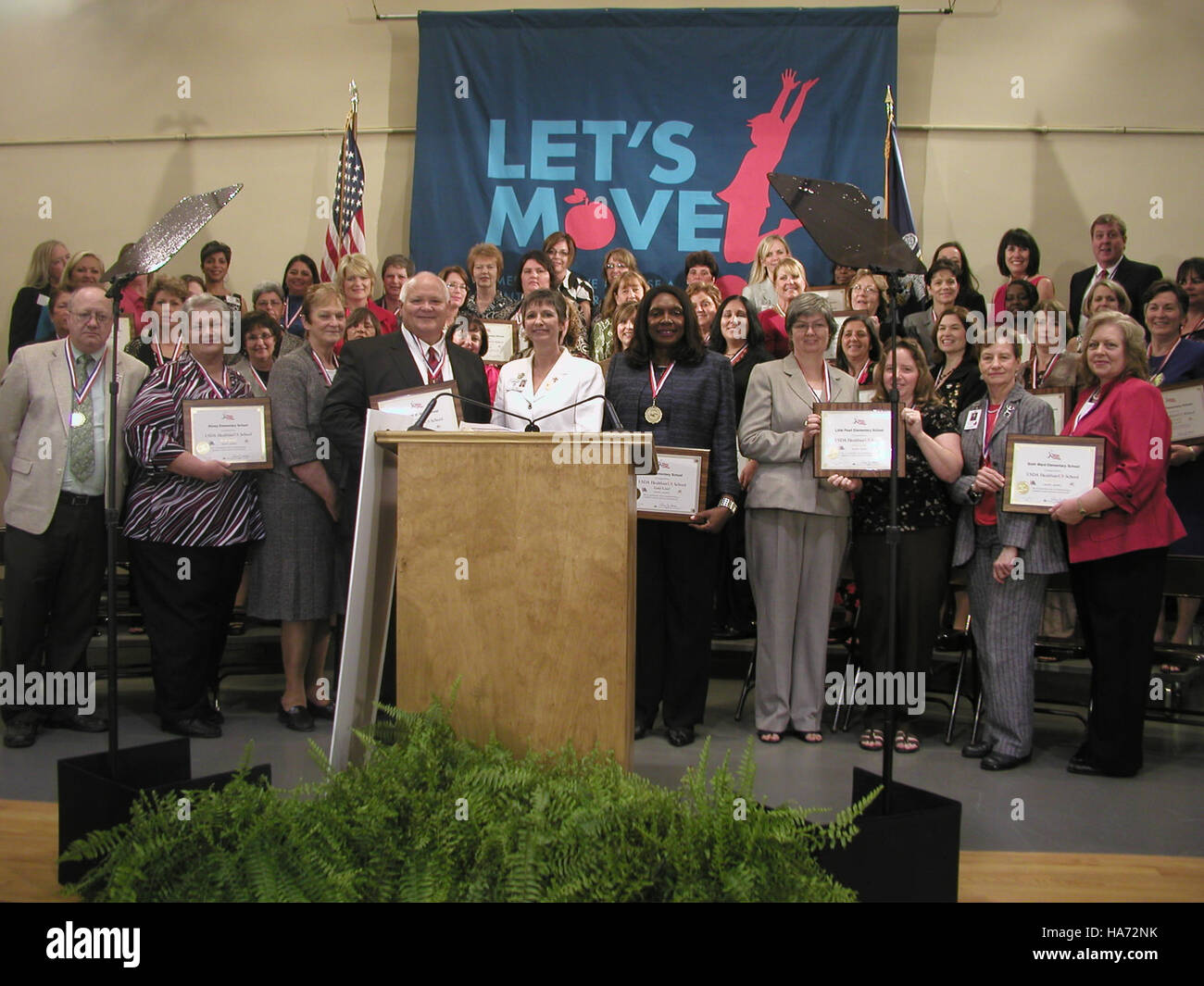 The image features an event where schools across the United States are ...
