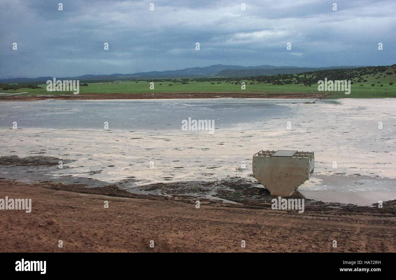 This photograph shows the Prop Canyon Dam in operation after a ...