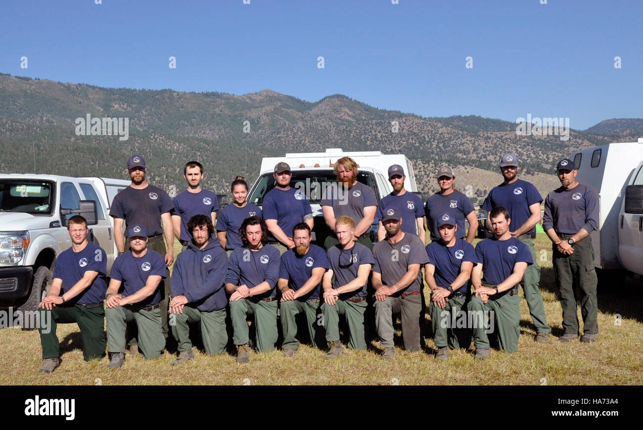The image documents a hand crew working in the *Virginia Mountain ...