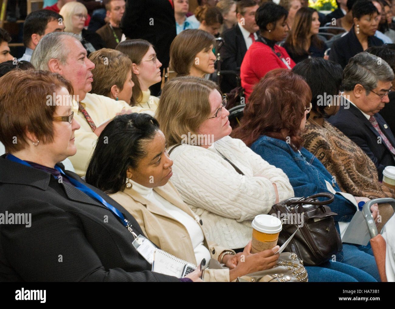 A photo of U.S. Secretary Tom Vilsack in a meeting at the Cafeteria of ...