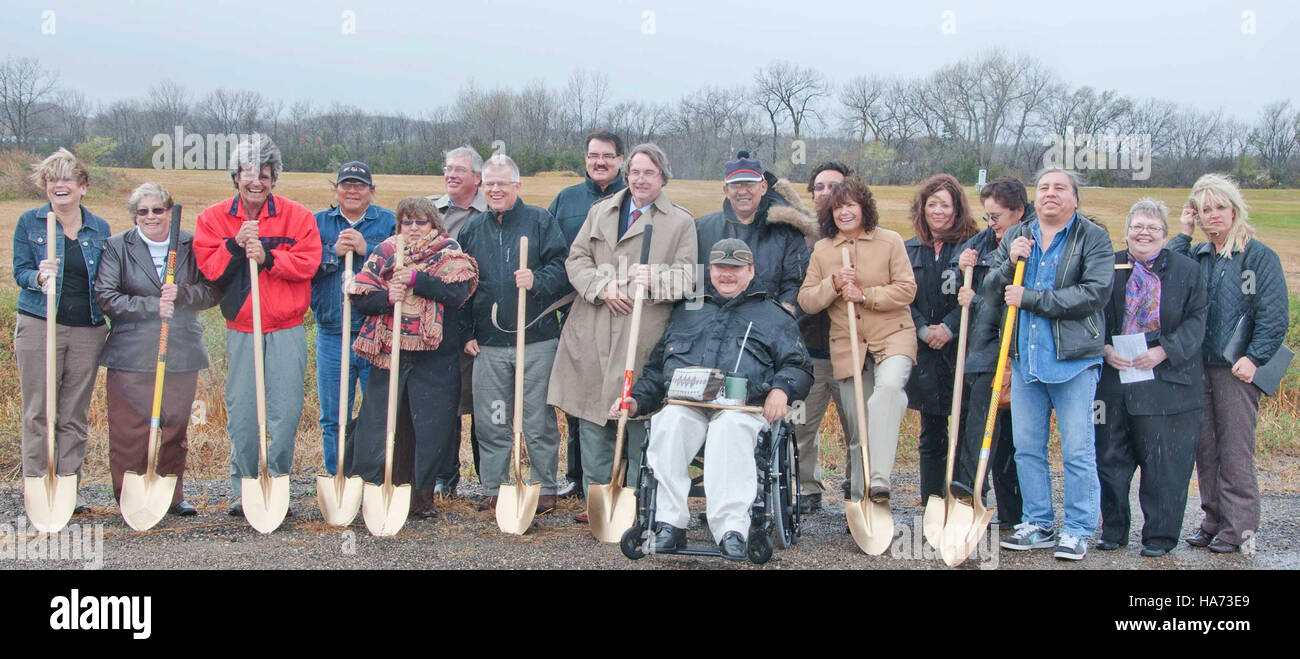 The image captures the groundbreaking ceremony for a project supported ...