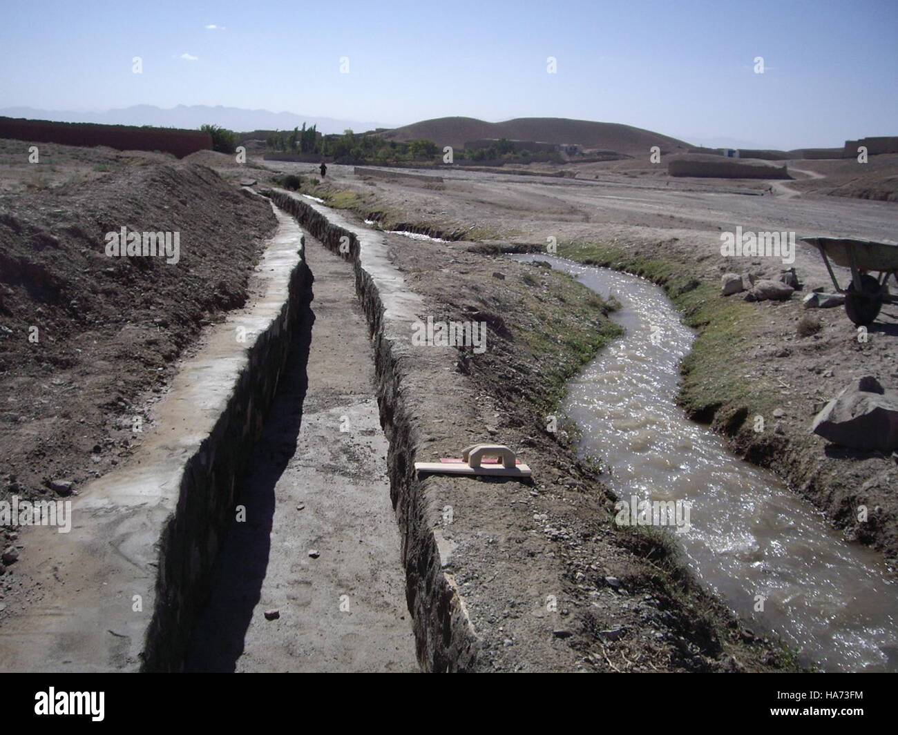 This image shows a canal lining project supported by the U.S ...