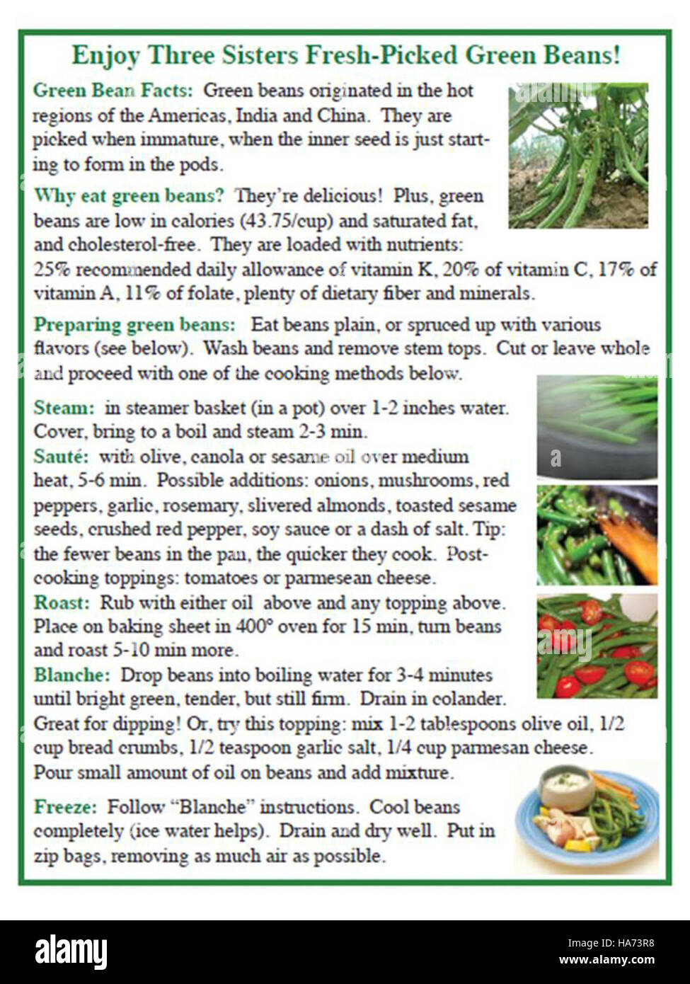 Green beans, as a crop, are grown across various regions, including ...