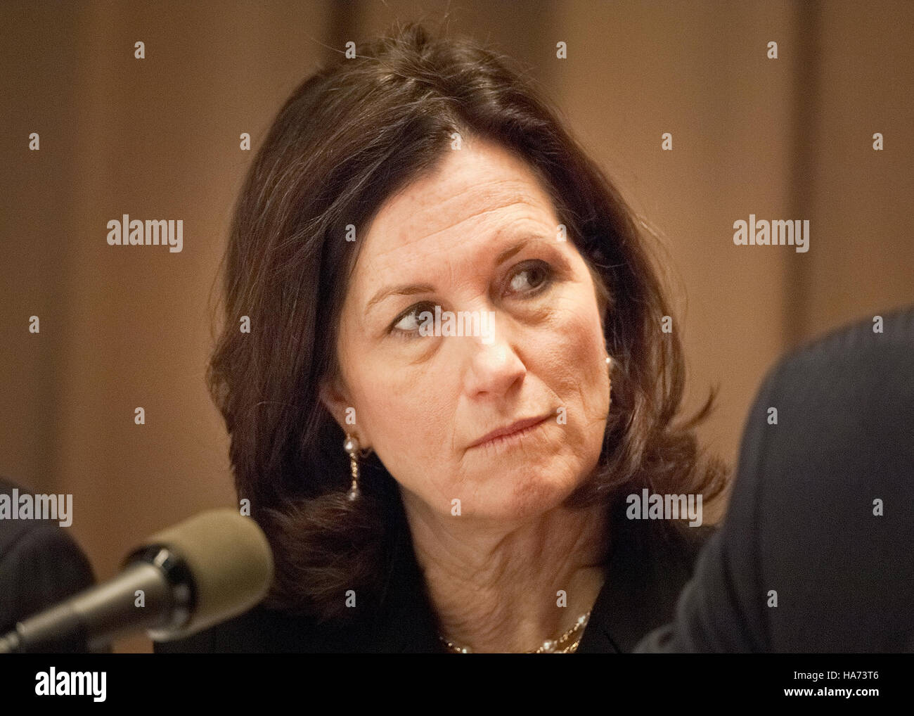 Attorney General Christine Varney participates in a DOJ workshop at the ...