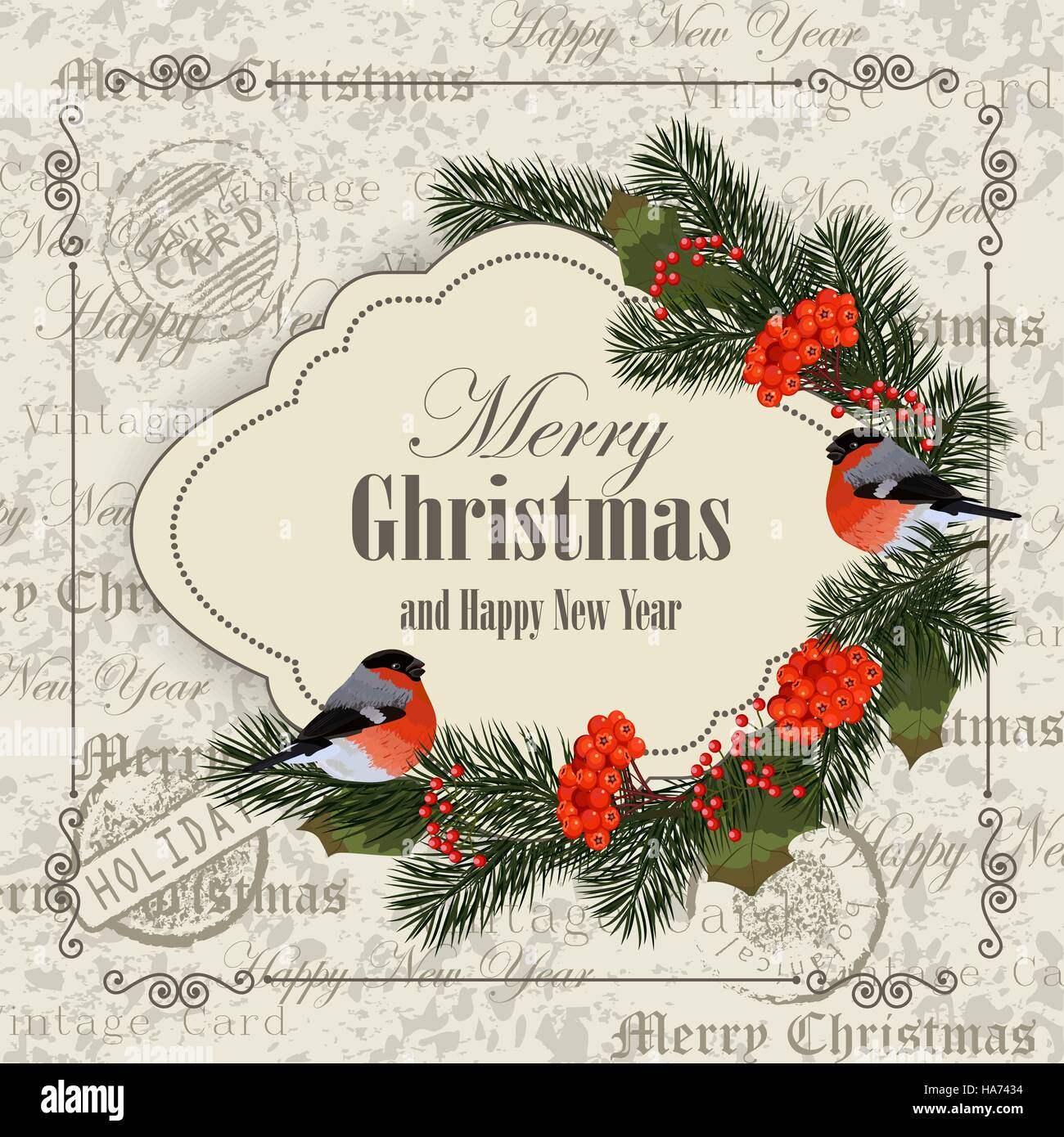 Card christmas tree letter Stock Vector Images - Alamy