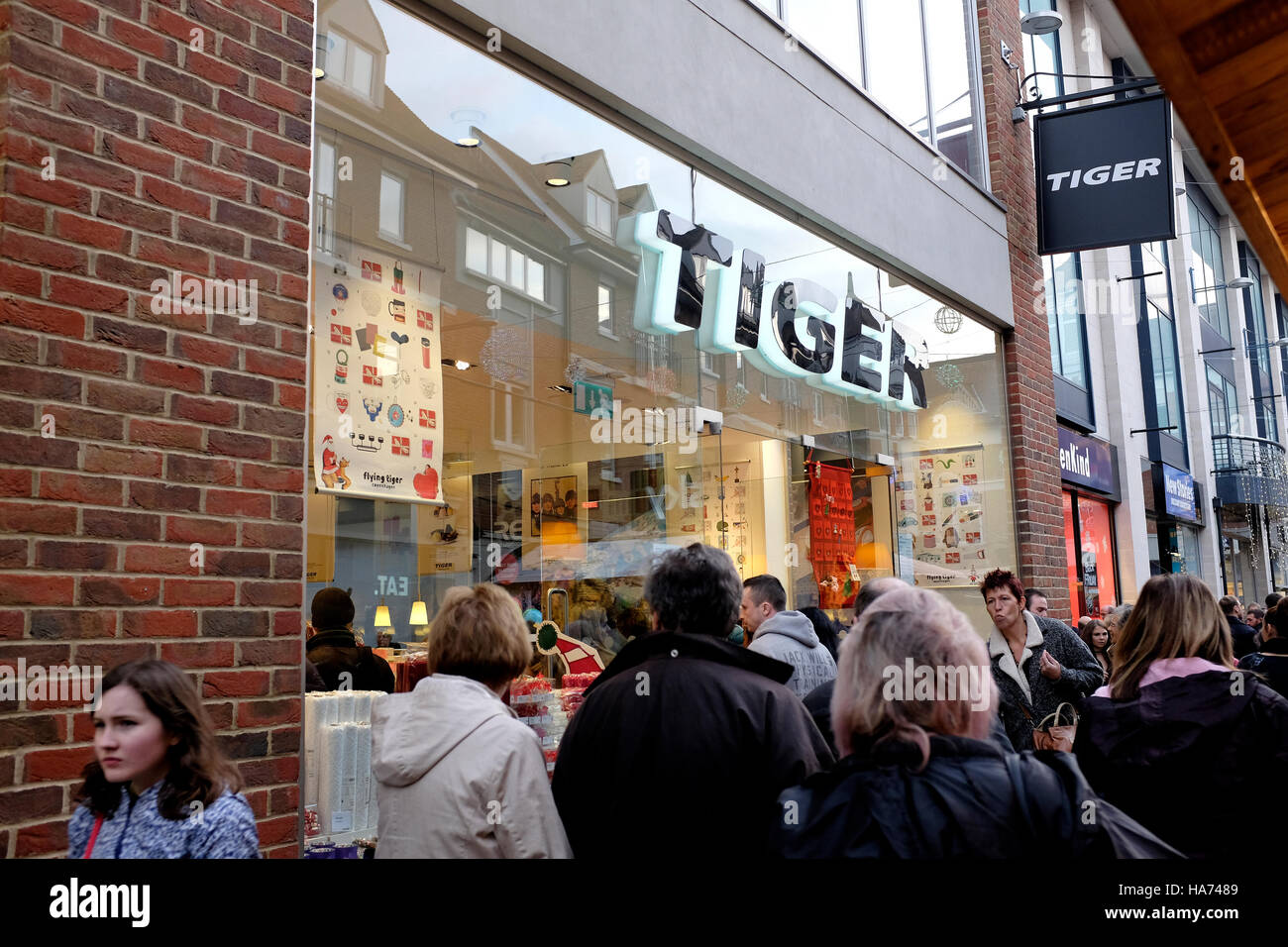 tiger retail shop in whitefriars square city of canterbury east kent uk ...