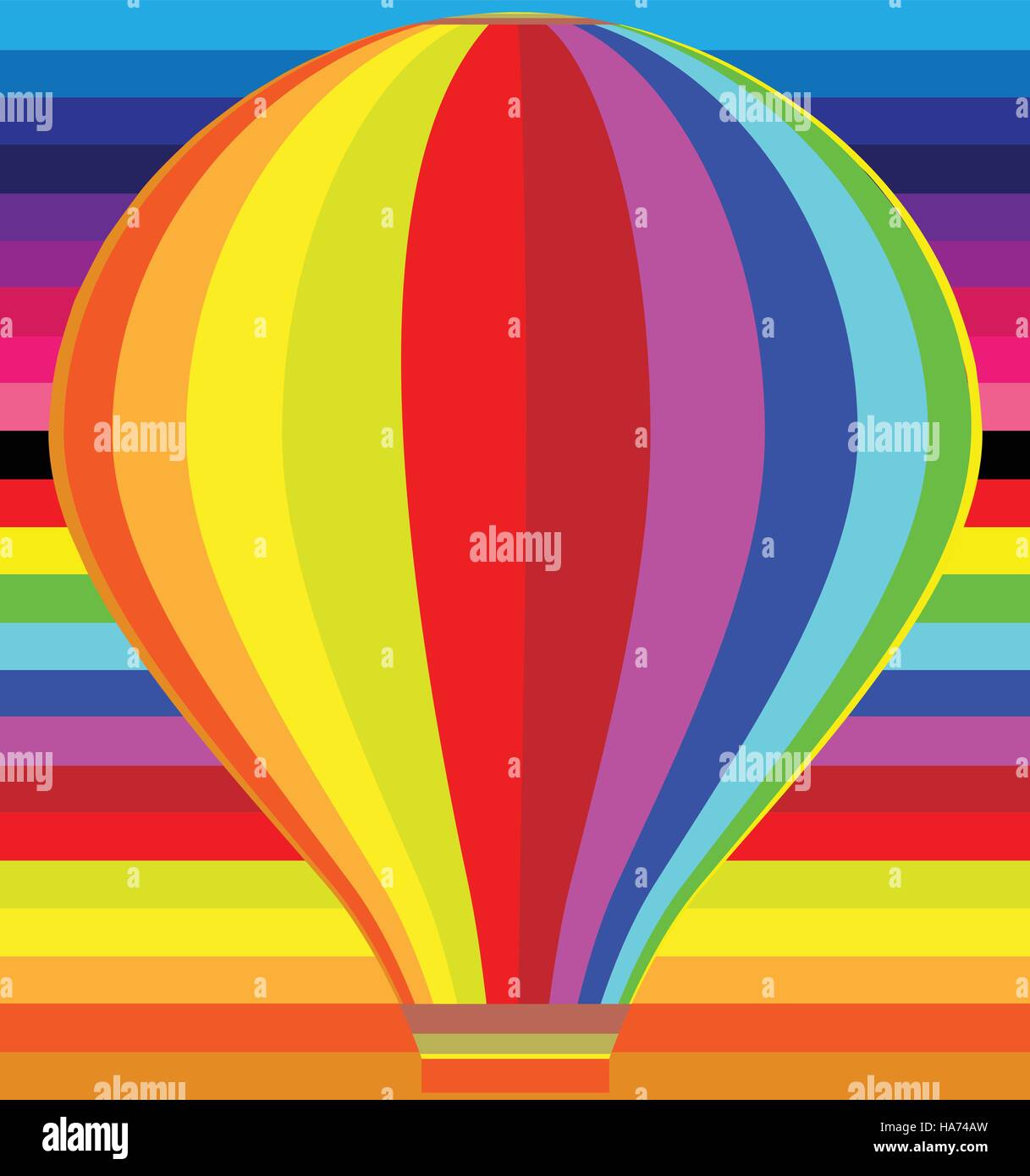 Hot air balloon without a basket Stock Vector Images - Alamy