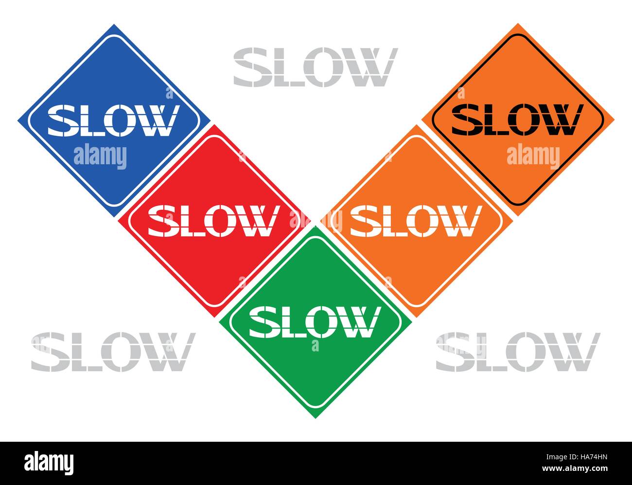 One word, and one design solution in different colors Stock Vector ...
