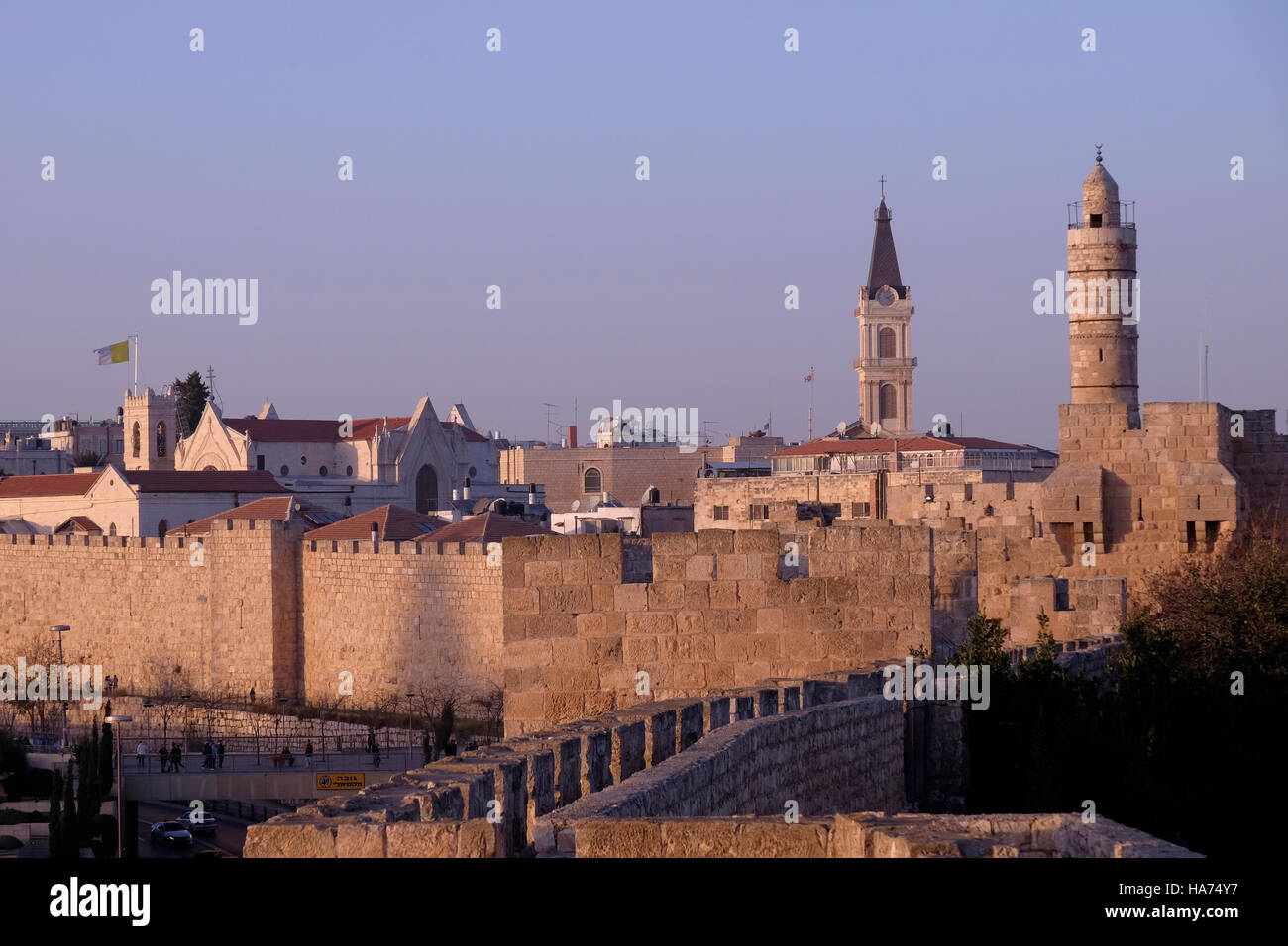 View of the fortified Tower of David, also known as the Jerusalem ...