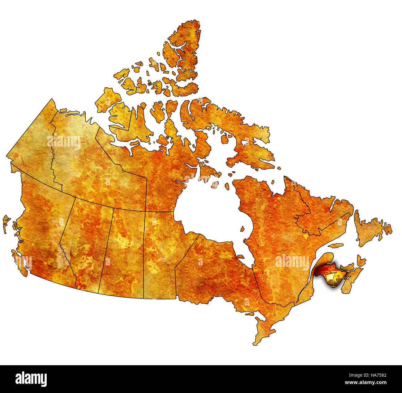 Political map of new brunswick hi-res stock photography and images - Alamy