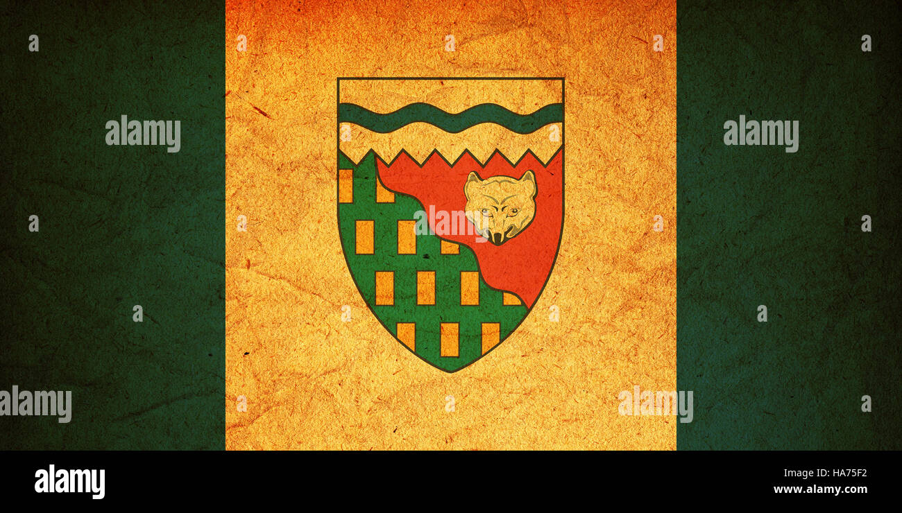 some very old vintage flag of northwest territories Stock Photo - Alamy