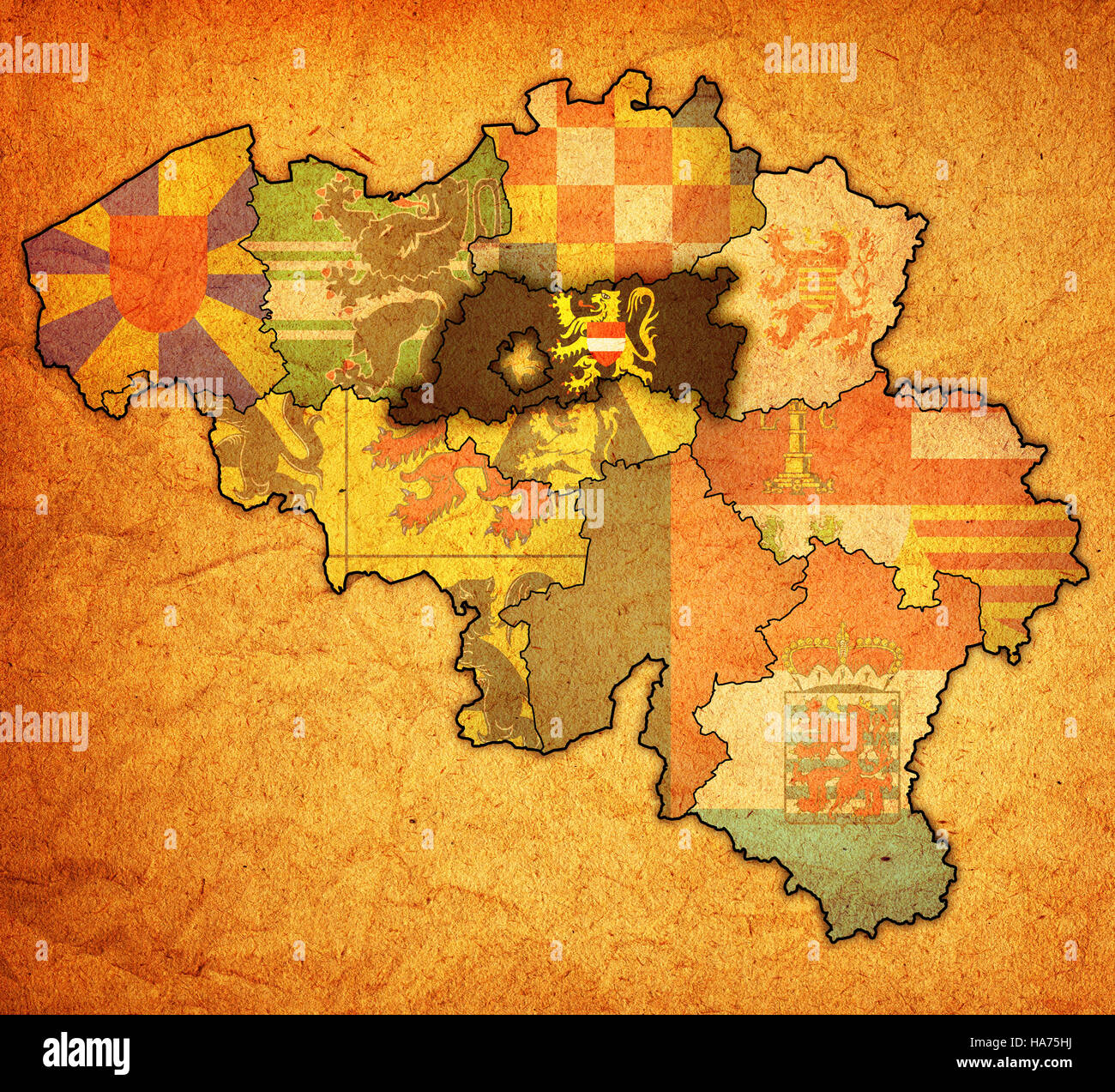 Flemish brabant map hi-res stock photography and images - Alamy