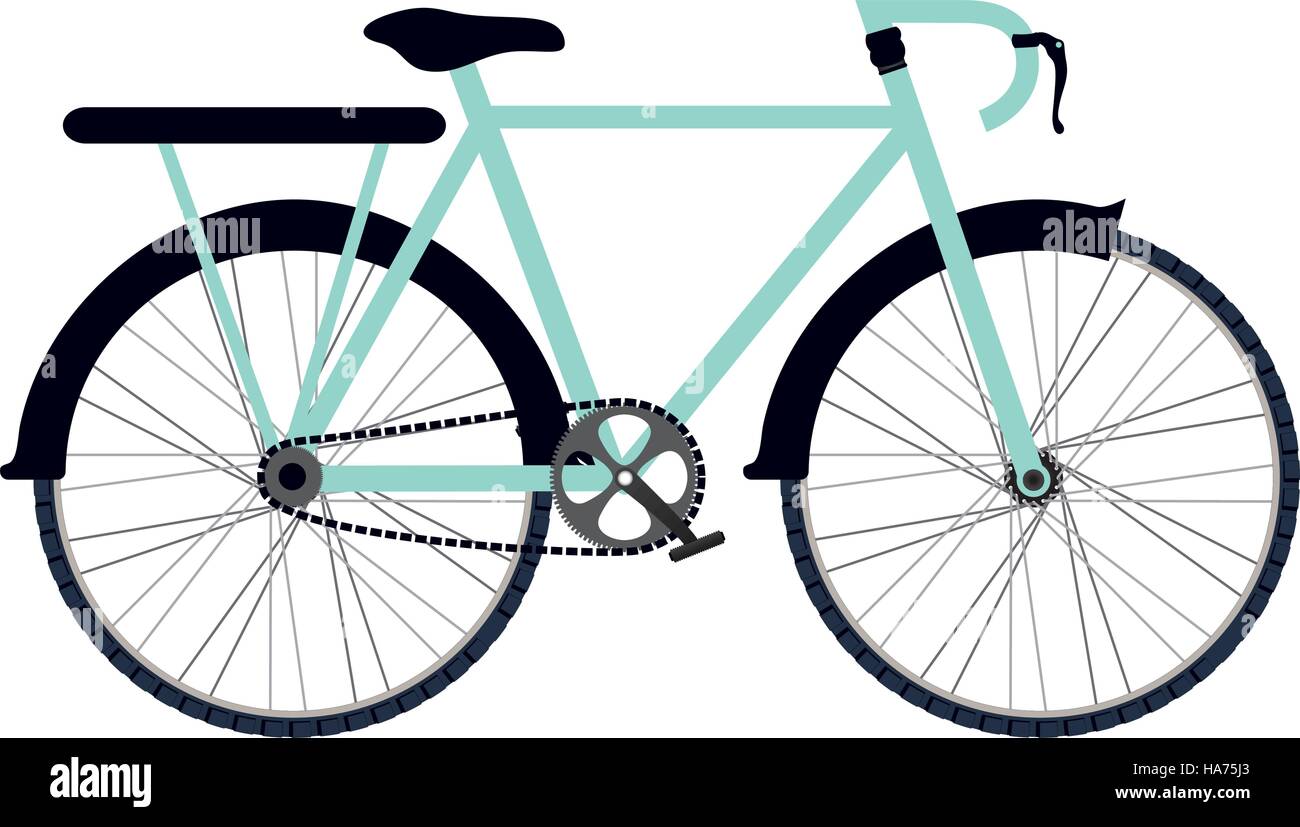 colorful silhouette with bicycle and rack vector illustration Stock ...