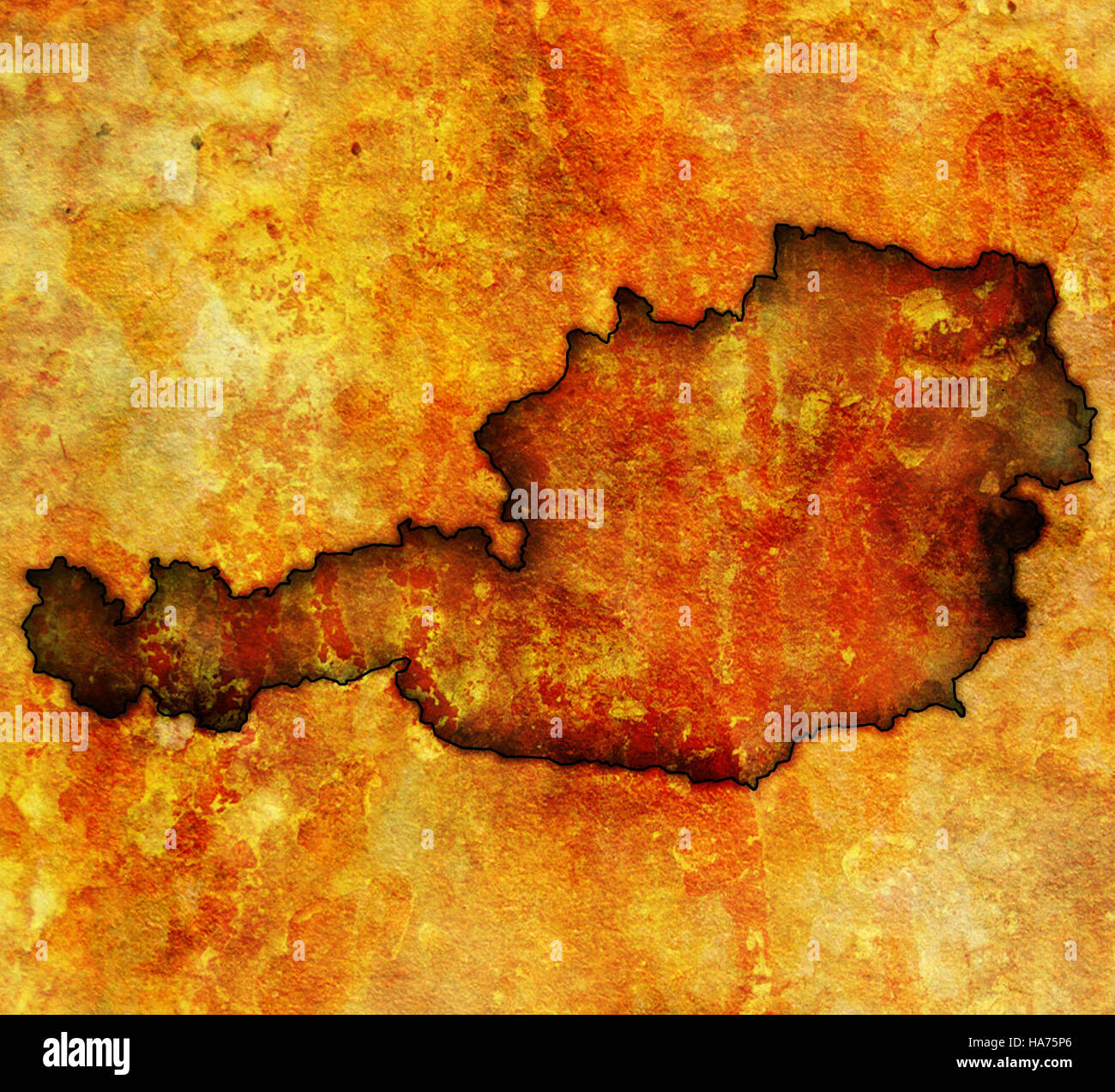 Vintage austria map hi-res stock photography and images - Alamy