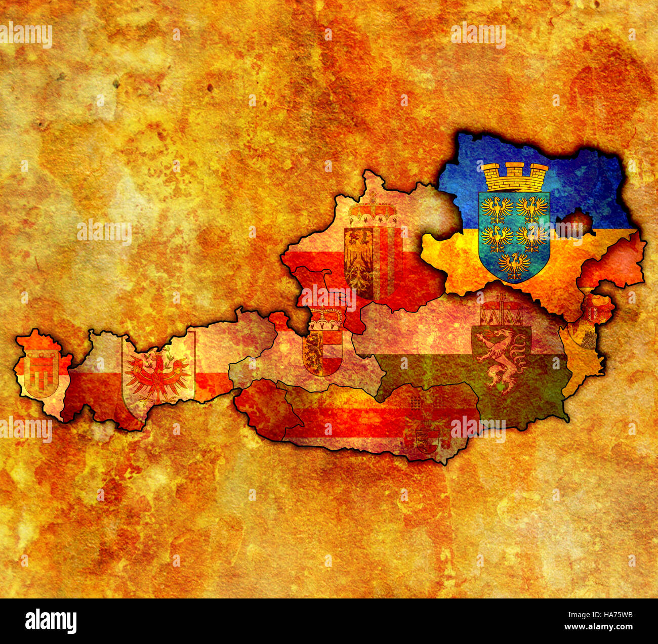 Map of lower austria hi-res stock photography and images - Alamy