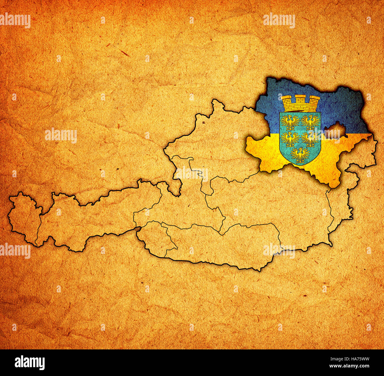 Lower austria map hi-res stock photography and images - Alamy