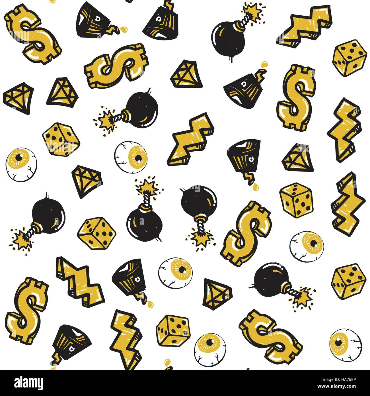 Seamless pattern vector music Cut Out Stock Images & Pictures - Alamy