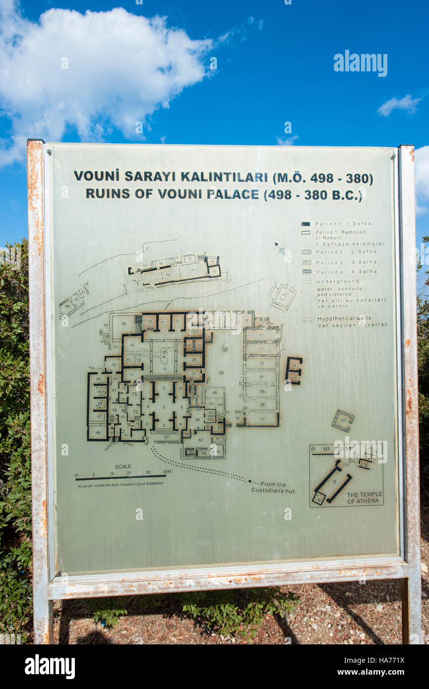 Ruins of Vouni Palace, Northern Cyprus Stock Photo - Alamy