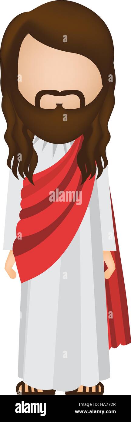 avatar figure human of jesus christ vector illustration Stock Vector ...