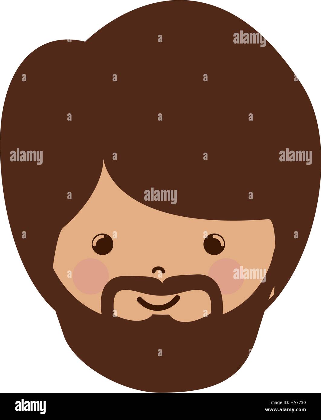 avatar face of jesus christ vector illustration Stock Vector Image ...