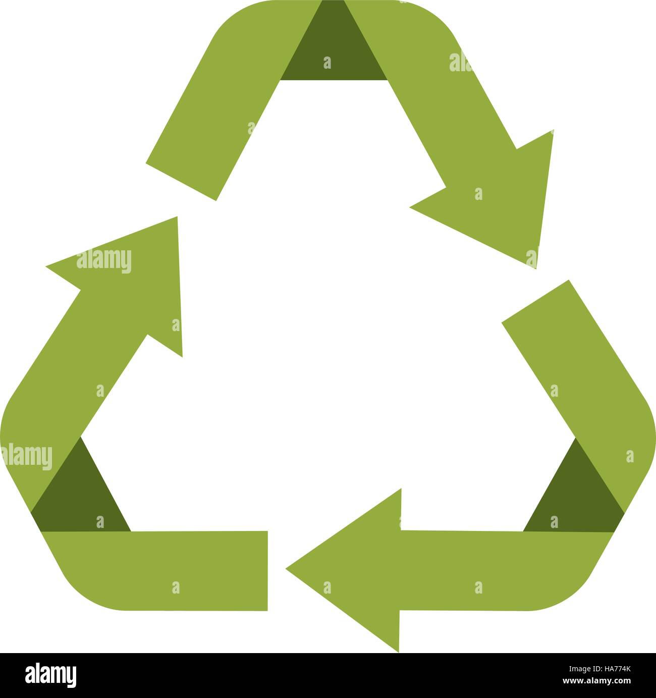 green recycling symbol shape separated vector illustration Stock Vector ...