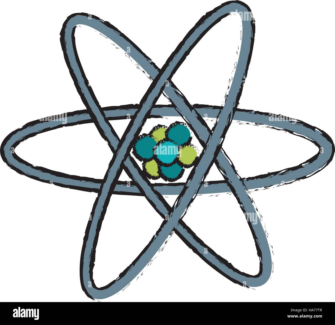 drawn atom molecule structure model Stock Vector Image & Art - Alamy