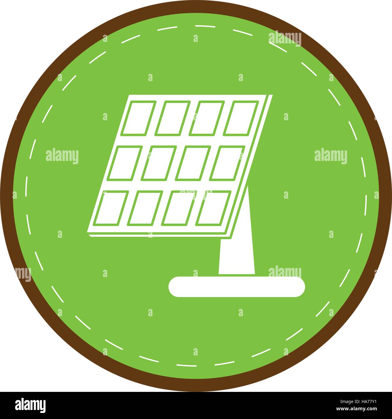 solar panel renewable energy alternative green circle Stock Vector ...