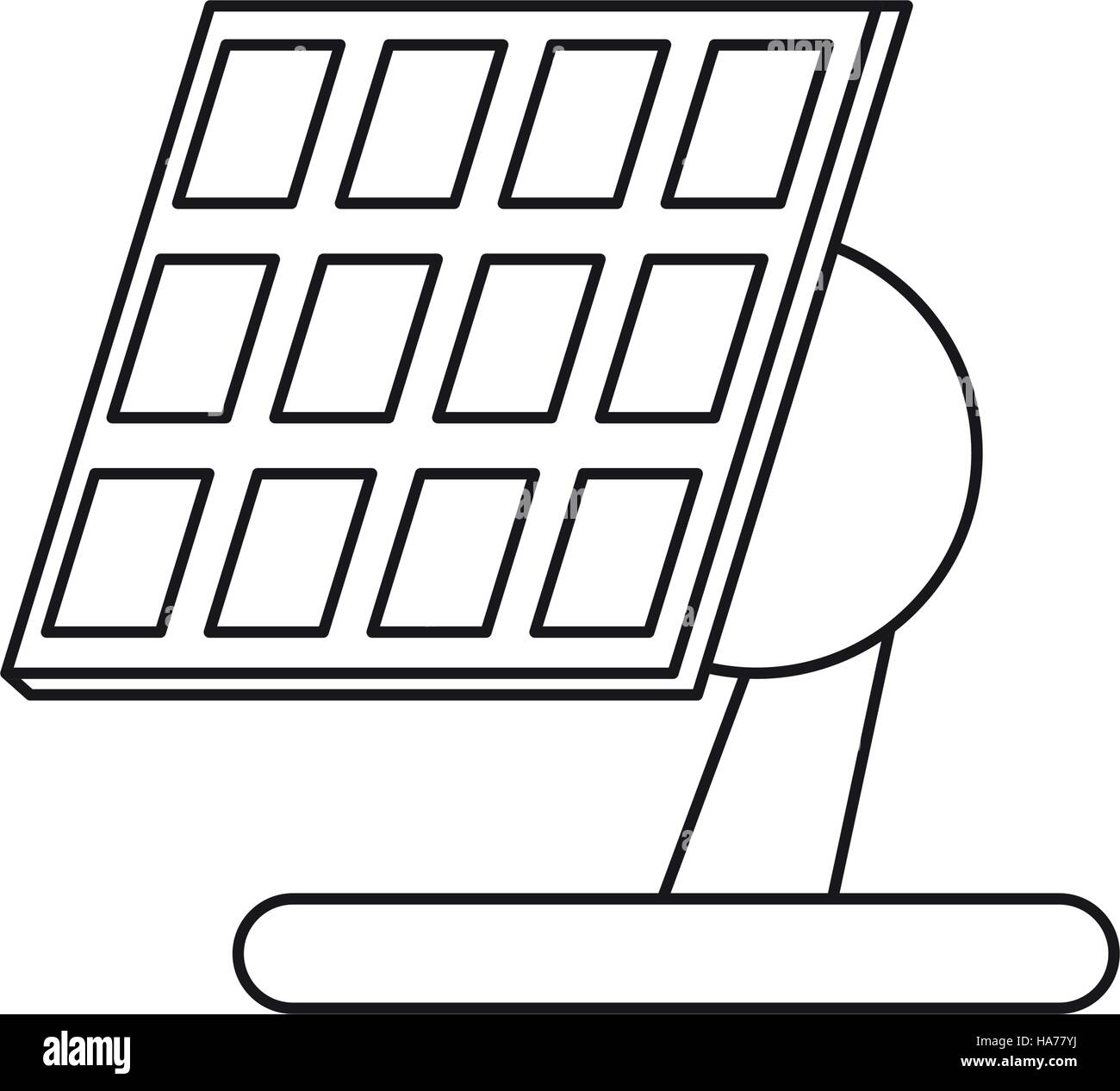 solar panel renewable energy alternative pictograph Stock Vector Image ...