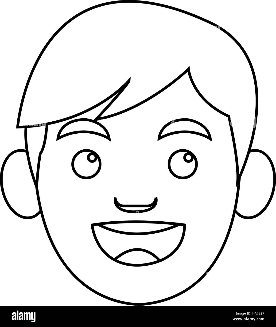 Isolated boy cartoon head design Stock Vector Image & Art - Alamy