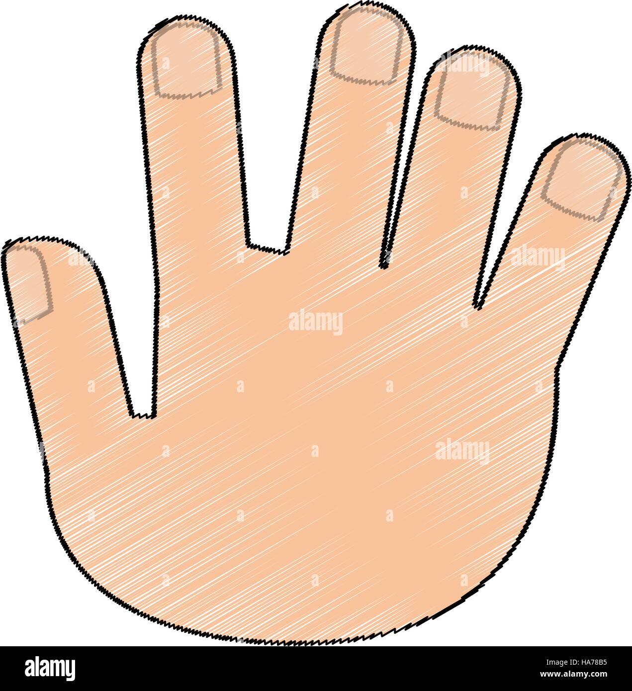Isolated human hand design Stock Vector Image & Art - Alamy