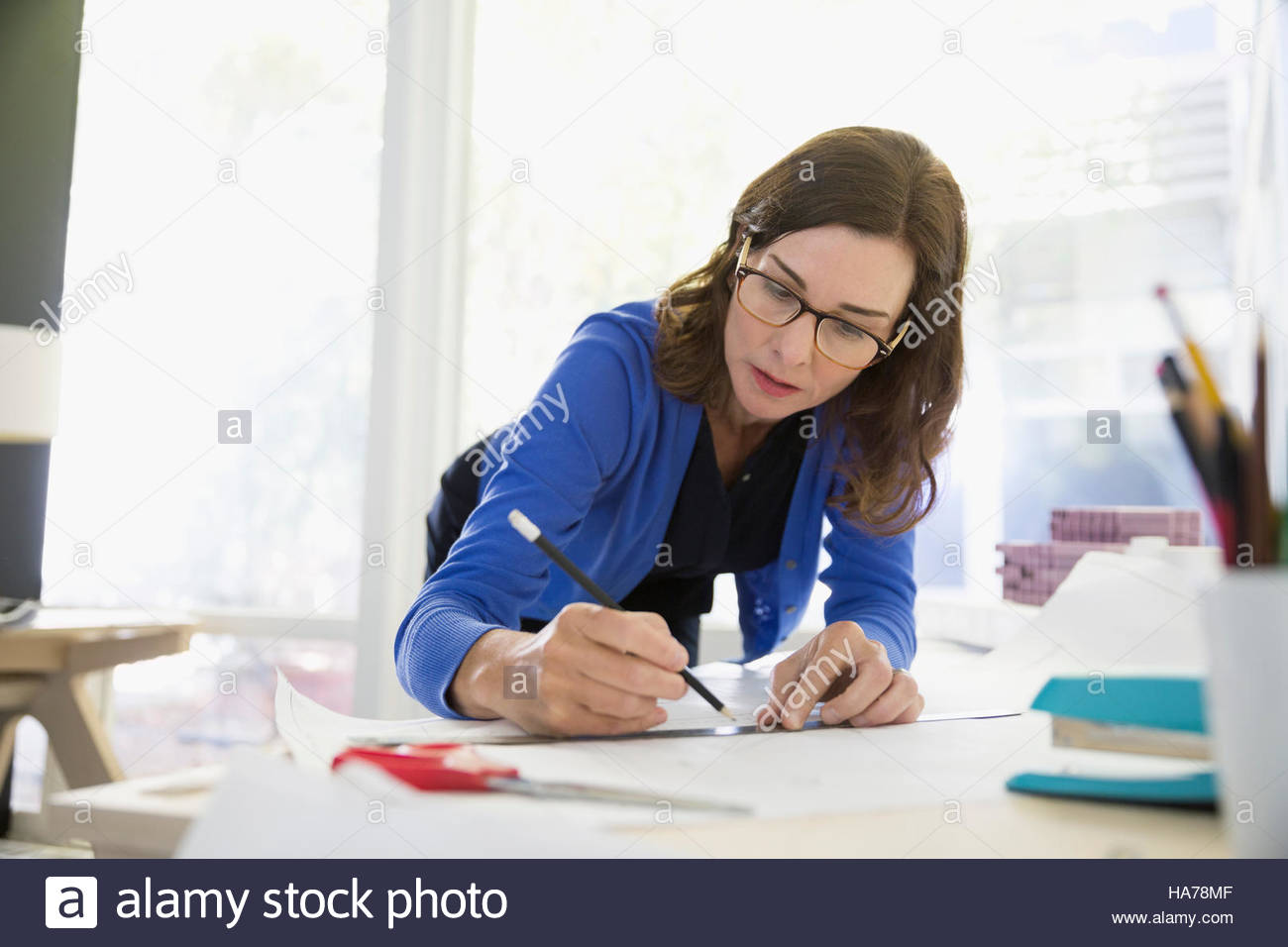 Architect ruler hi-res stock photography and images - Alamy