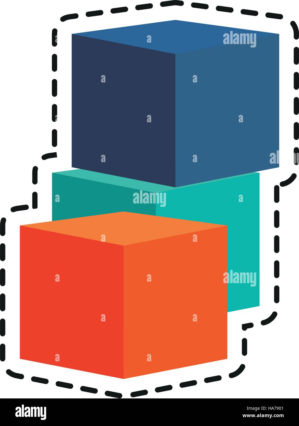 Isolated blocks toy design Stock Vector Image & Art - Alamy