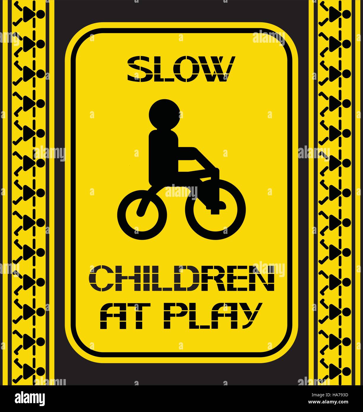 Safety signs warning of the possibility of unforeseen obstacles to ...