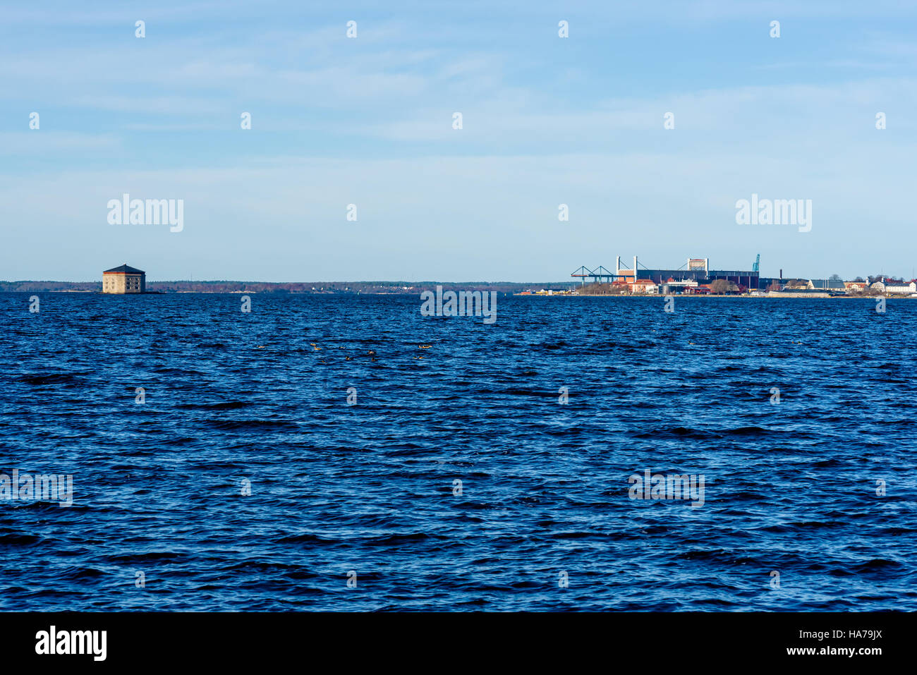 Part of the Swedish coastal heritage city of Karlskrona with the ...