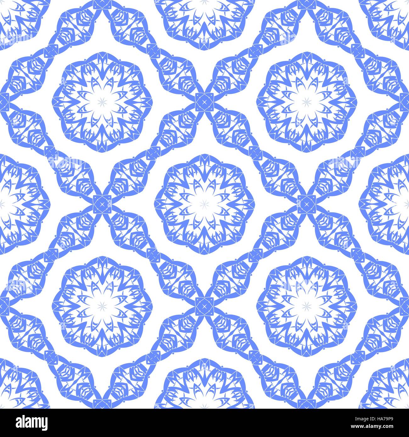 Blue Ornamental Seamless Pattern Stock Vector Image & Art - Alamy